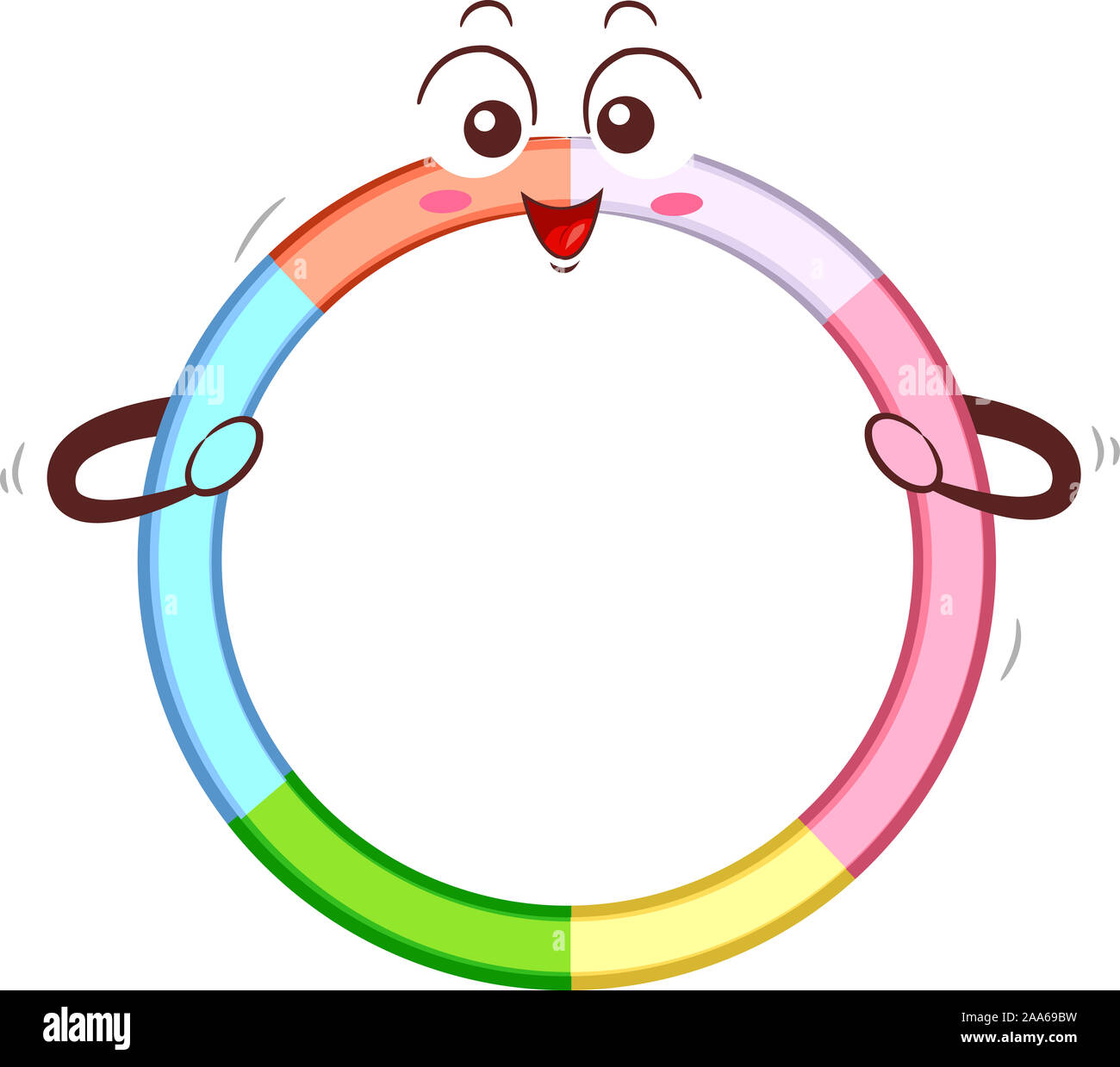 Illustration of a Hula Hoop Mascot Smiling Stock Photo - Alamy