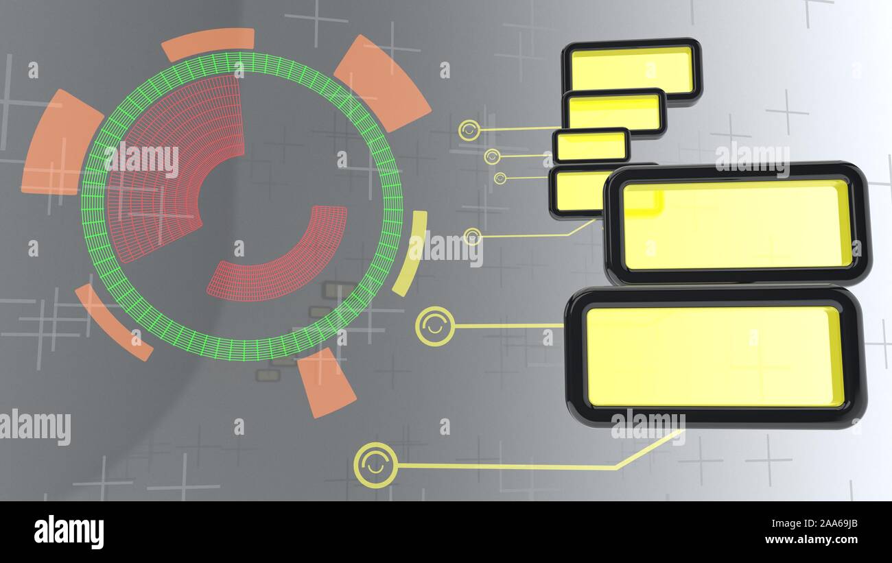 Technological tables and digital background, 3d render Stock Photo - Alamy