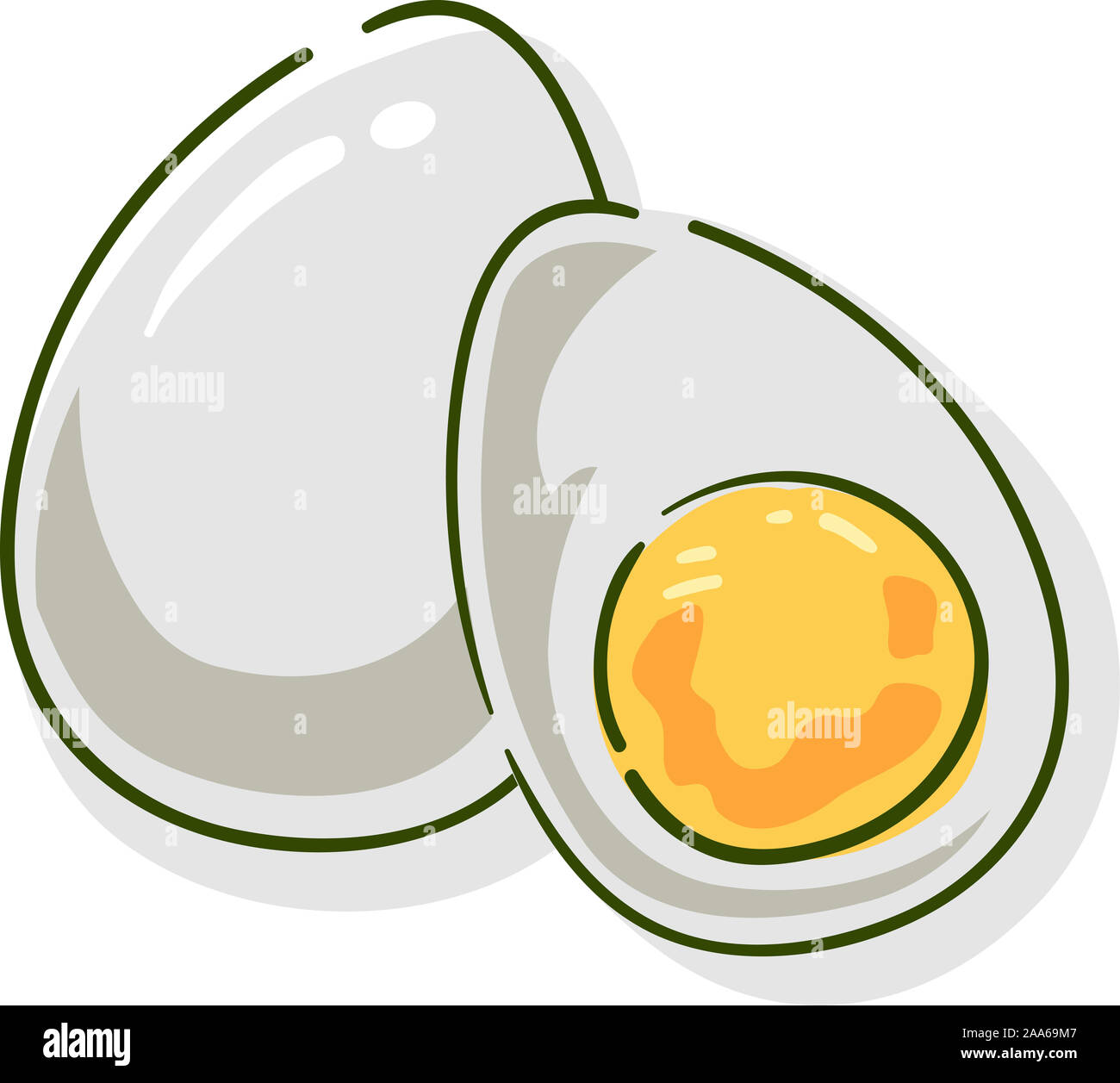 Boiled egg clipart Cut Out Stock Images & Pictures - Alamy