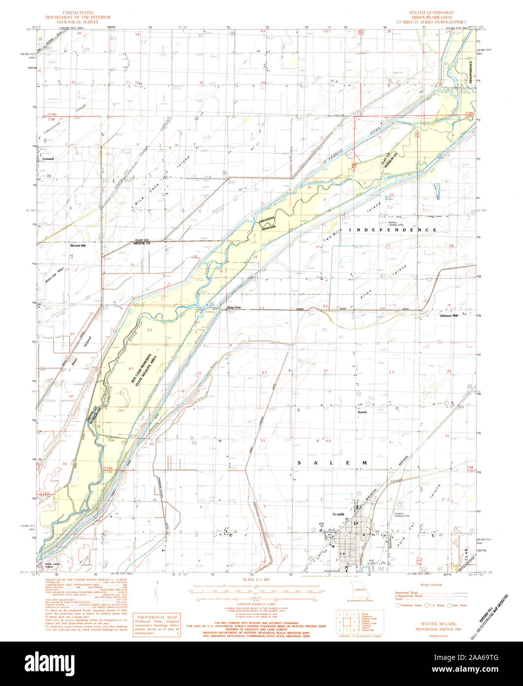 Senath map hi-res stock photography and images - Alamy