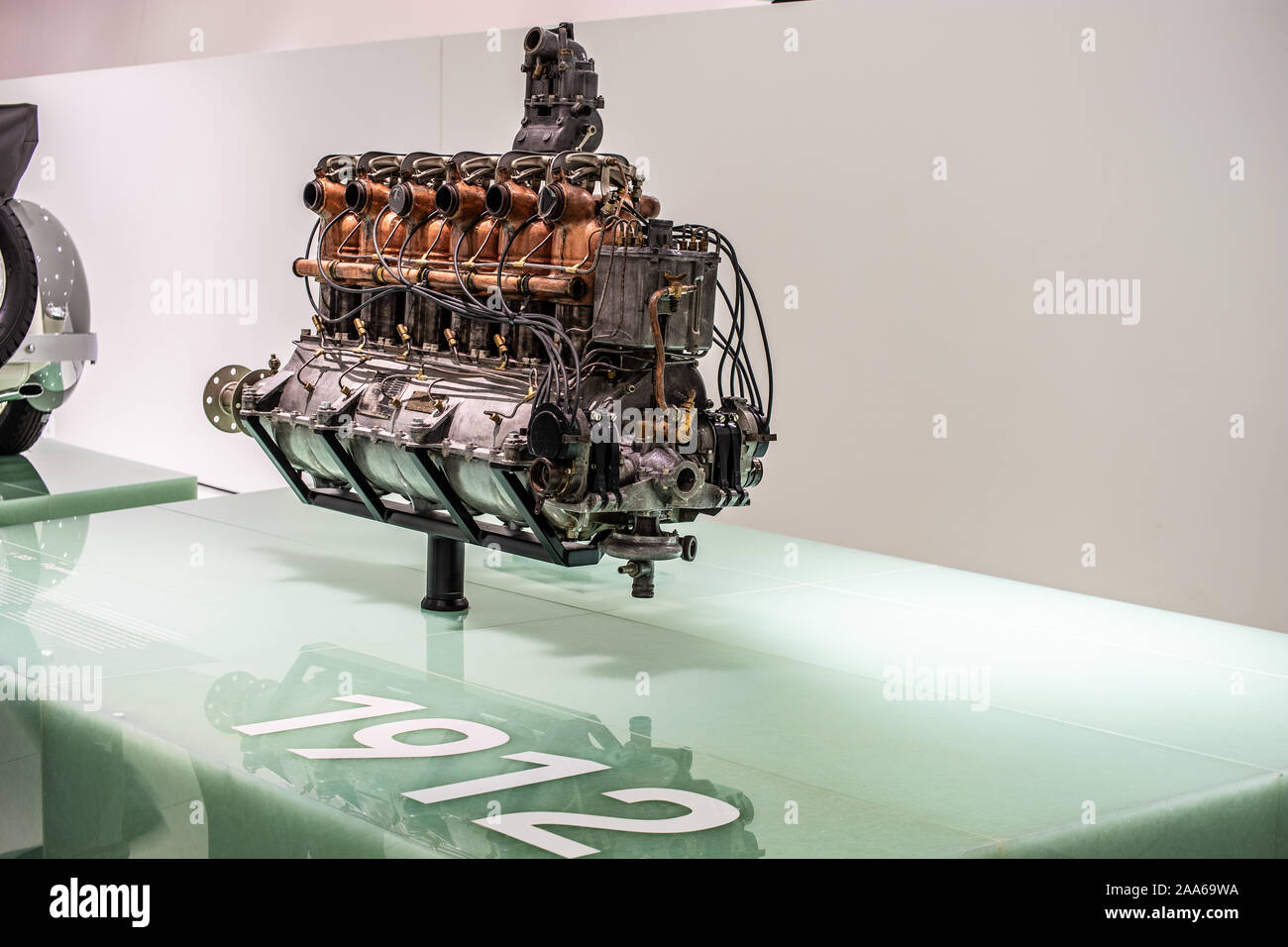 Collection of Porsche cars on display at Porsche Museum in Stuttgart ...