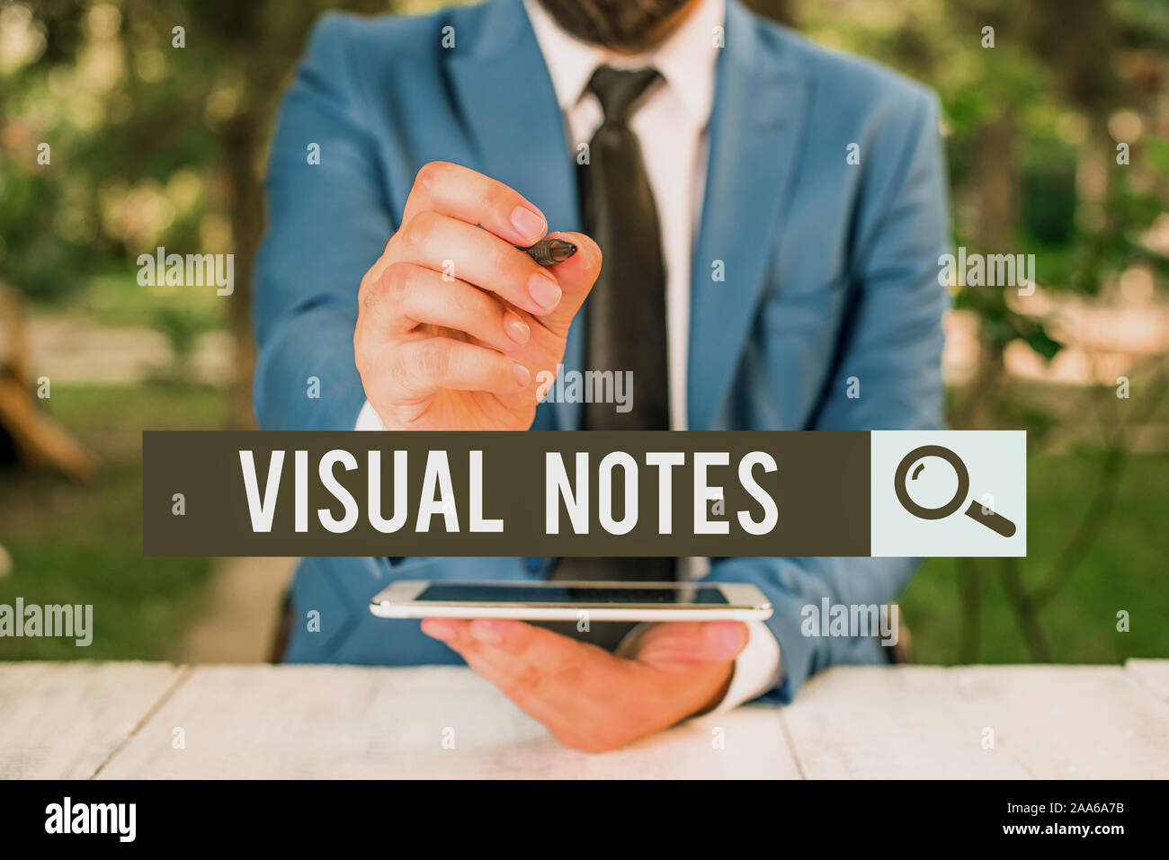 Handwriting text Visual Notes. Conceptual photo process of representing ...