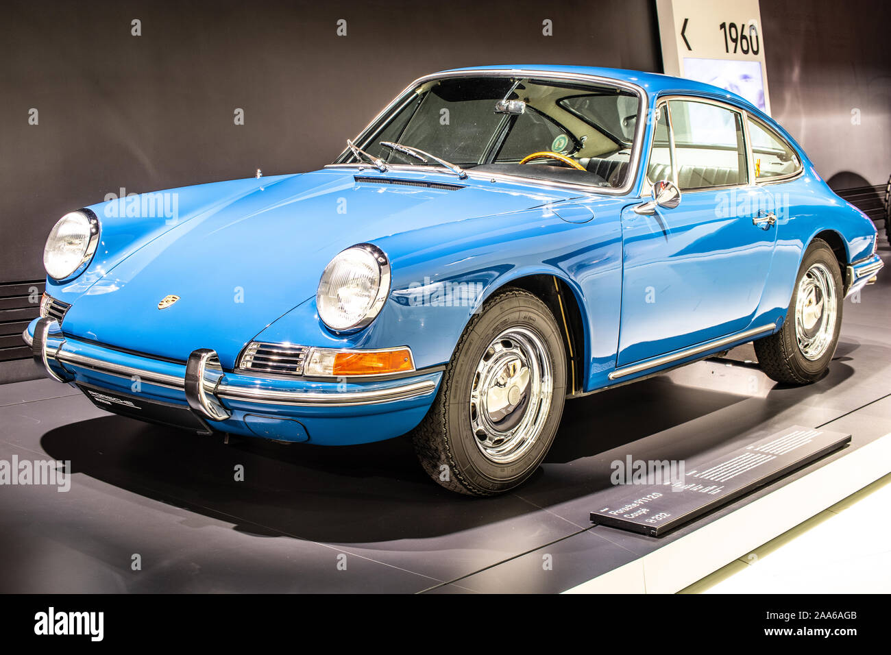 Collection of Porsche cars on display at Porsche Museum in Stuttgart ...