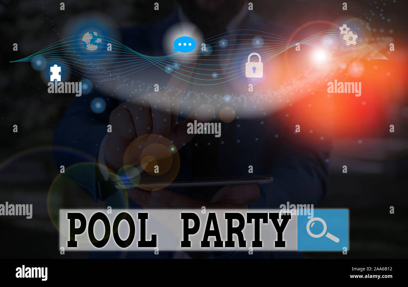 Handwriting text writing Pool Party. Conceptual photo celebration that ...