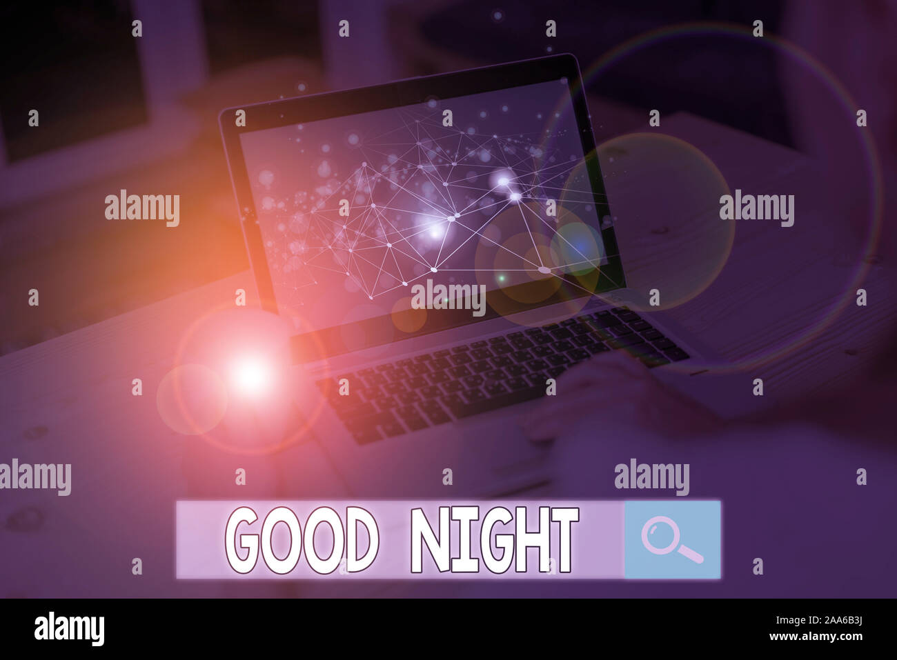 Text sign showing Good Night. Business photo text expressing good ...