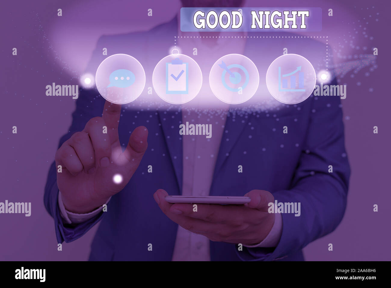 Text sign showing Good Night. Business photo text expressing good ...