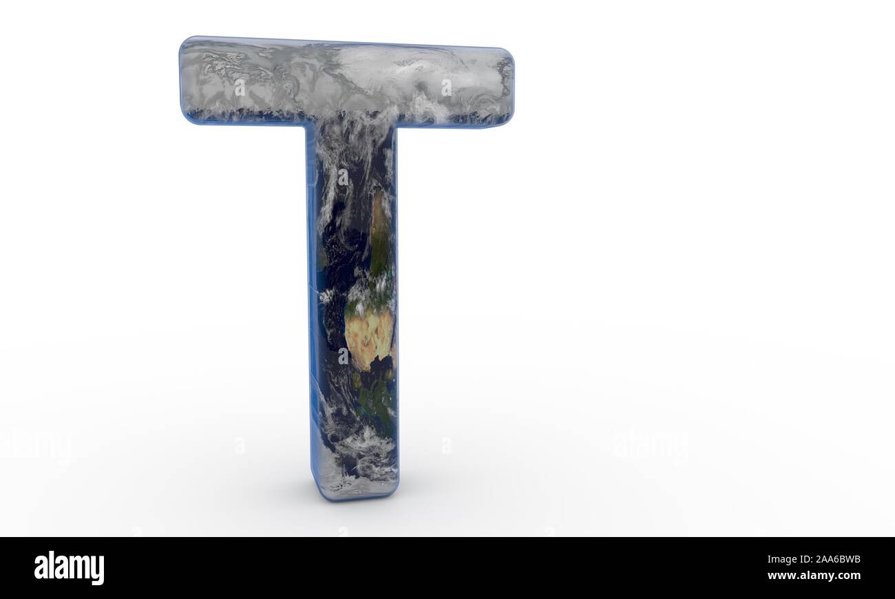 World plated letter T background paper, 3d render Stock Photo - Alamy