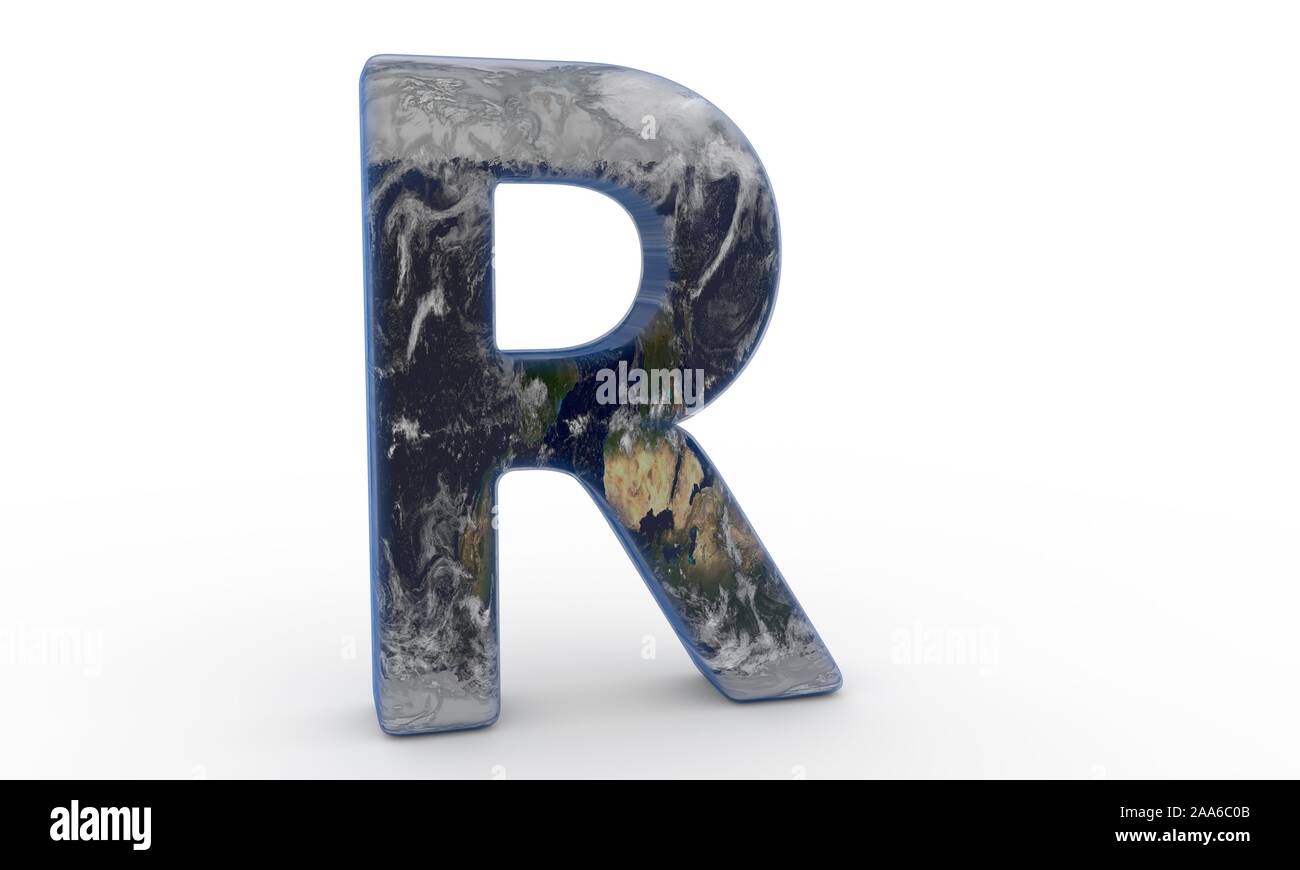 World plated letter R background paper, 3d render Stock Photo - Alamy