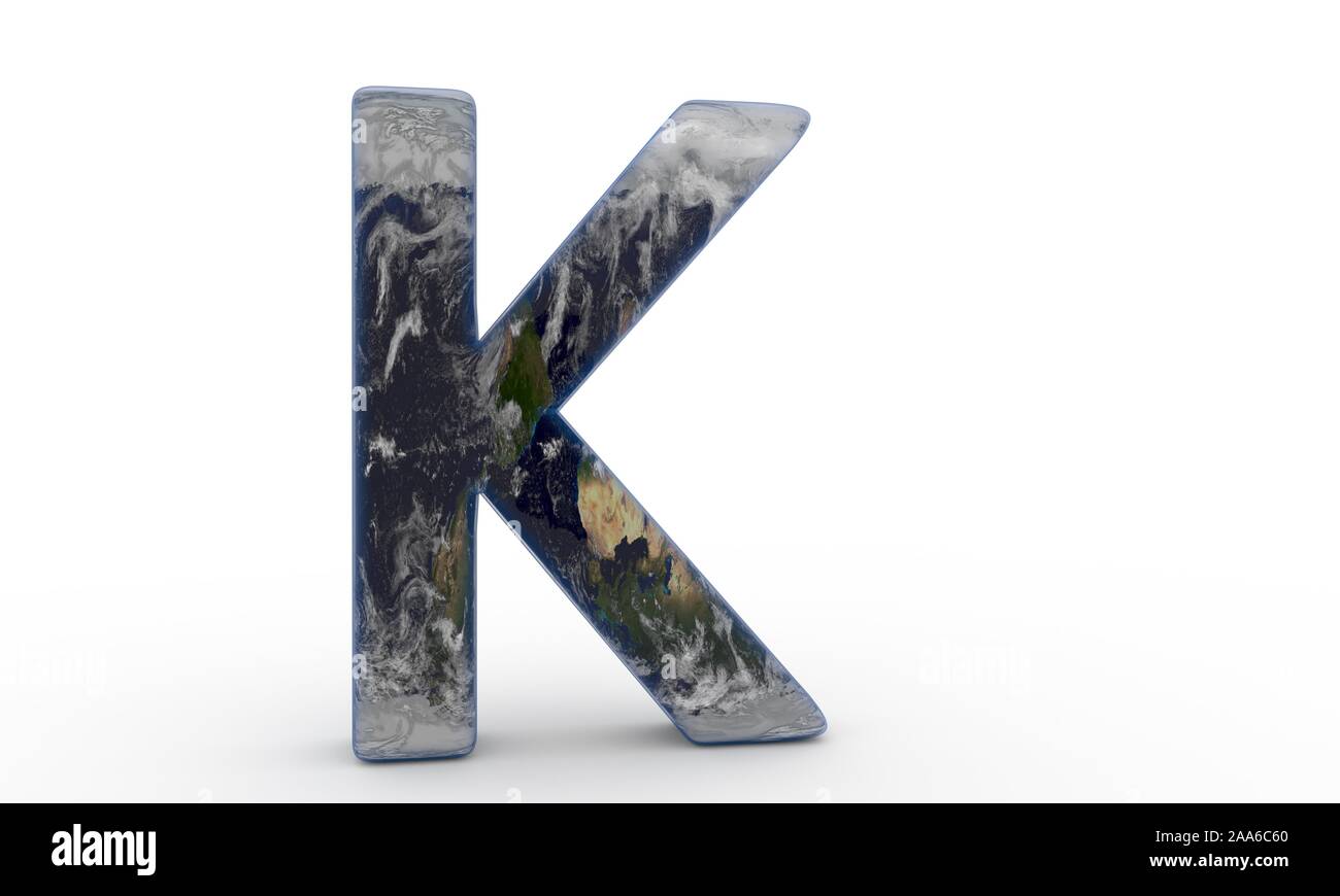World plated letter K background paper, 3d render Stock Photo - Alamy