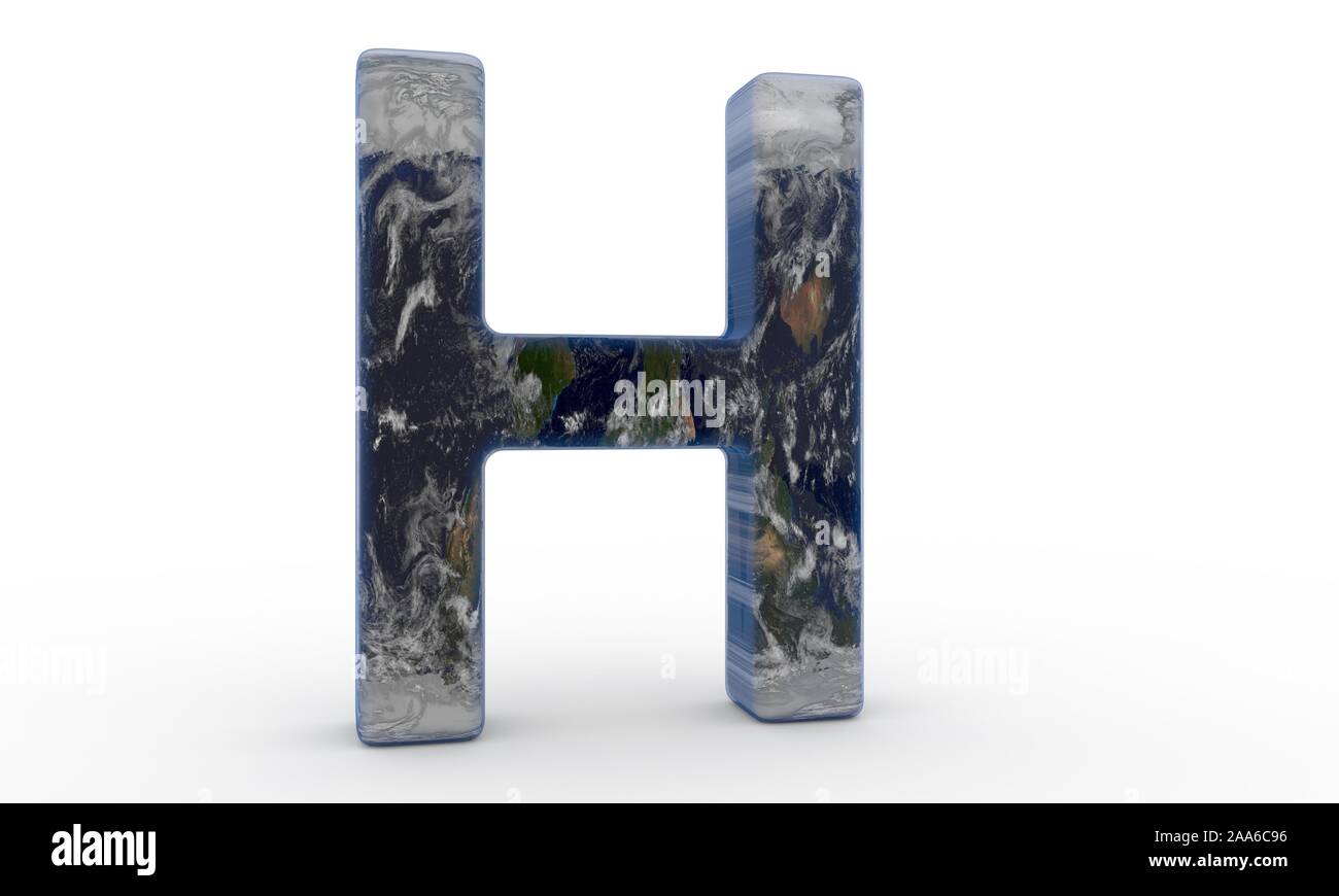 World plated letter H background paper, 3d render Stock Photo - Alamy