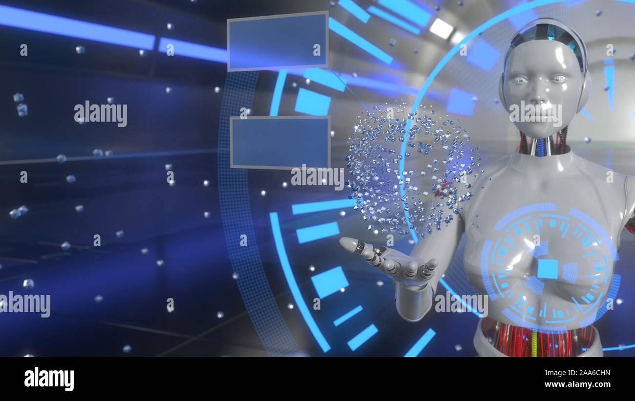 Computer technology concept background, 3d render Stock Photo - Alamy