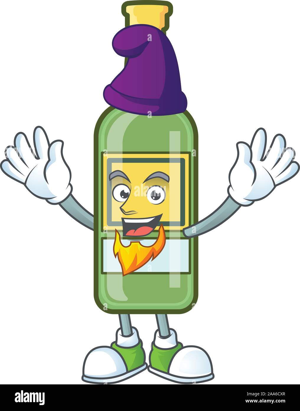Cartoon whiskey bottle with character shape elf Stock Vector Image ...