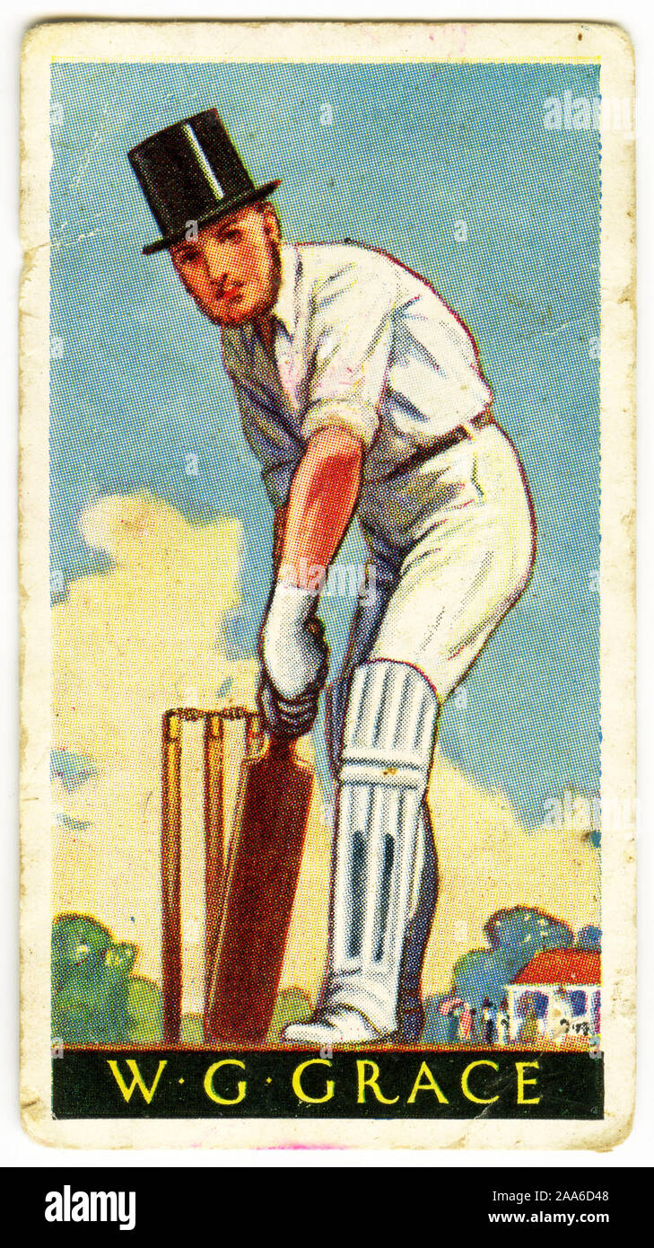Cigarette card portrait of William Gilbert "W. G." Grace MRCS LRCP ...