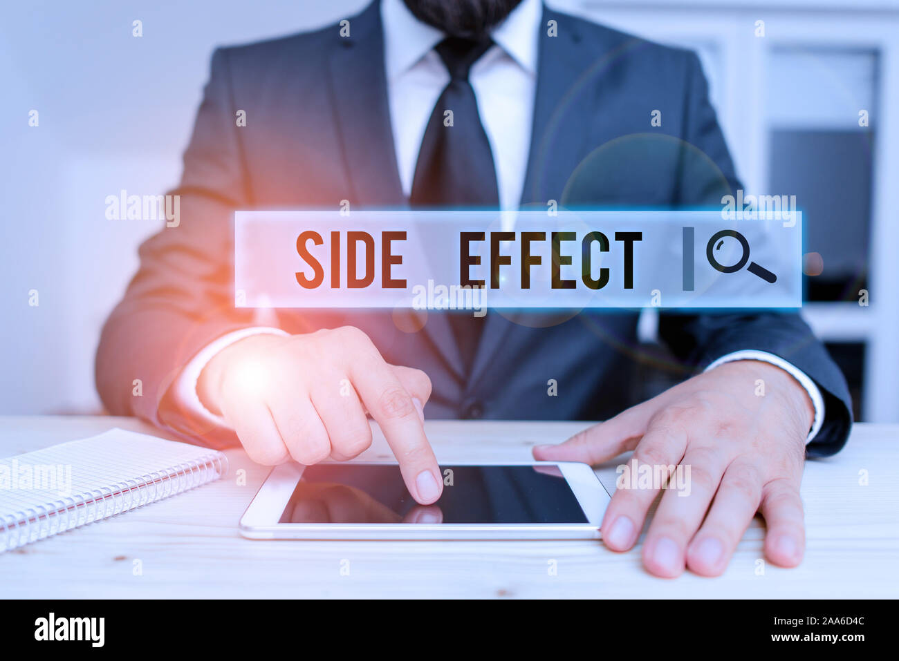 Conceptual hand writing showing Side Effect. Concept meaning typically ...