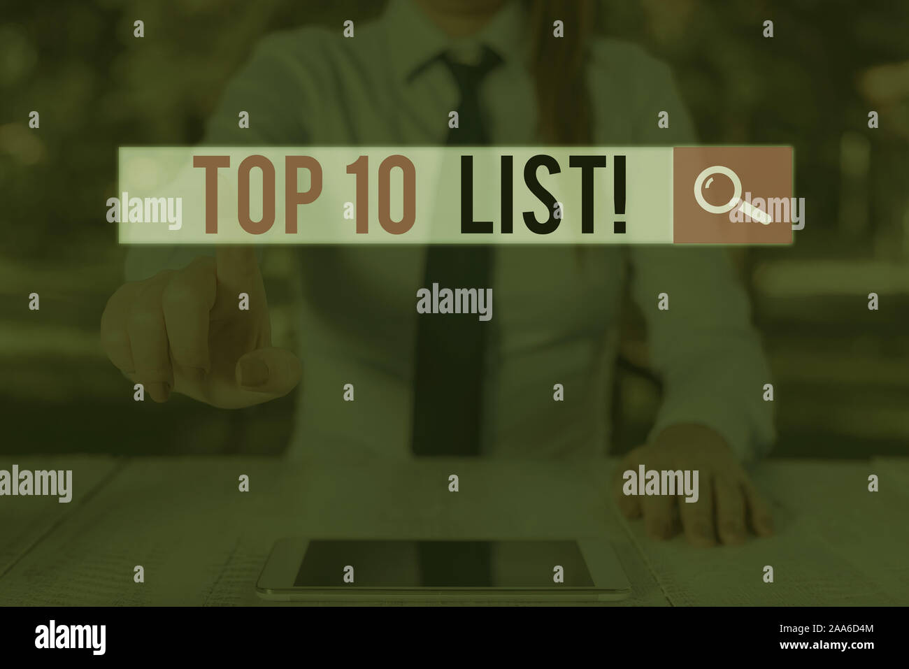 Writing note showing Top 10 List. Business concept for the ten most ...