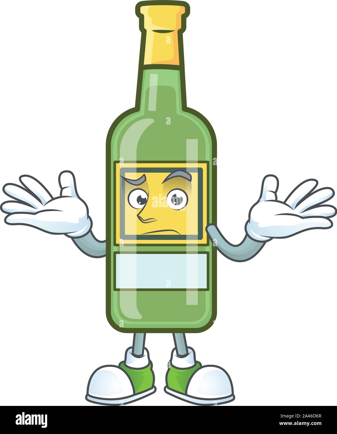 Sweet whiskey cartoon character with grinning mascot Stock Vector Image ...