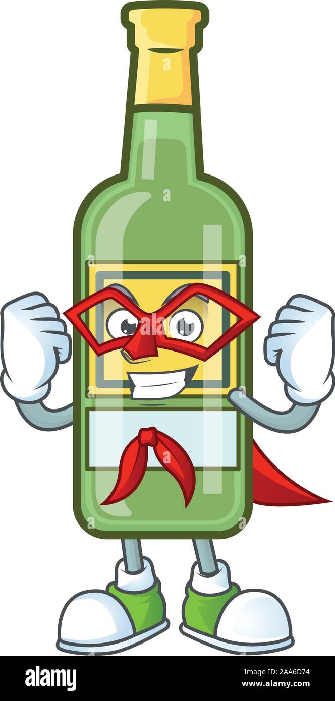 Sweet whiskey cartoon character with super hero mascot Stock Vector ...