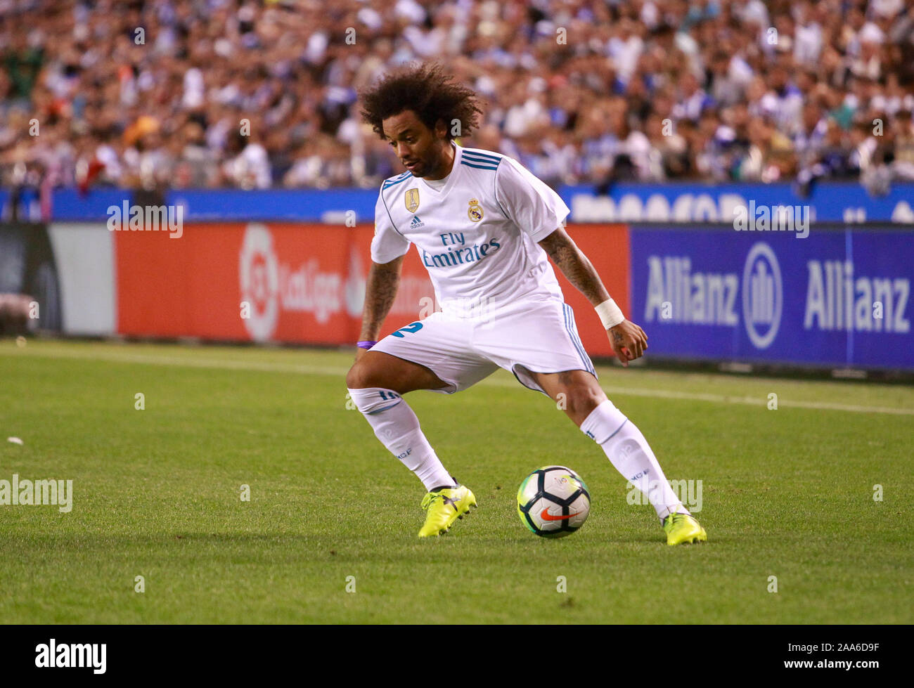 Coruña,Spain .August 20, 2017 .Marcelo of Real Madrid during La Liga ...