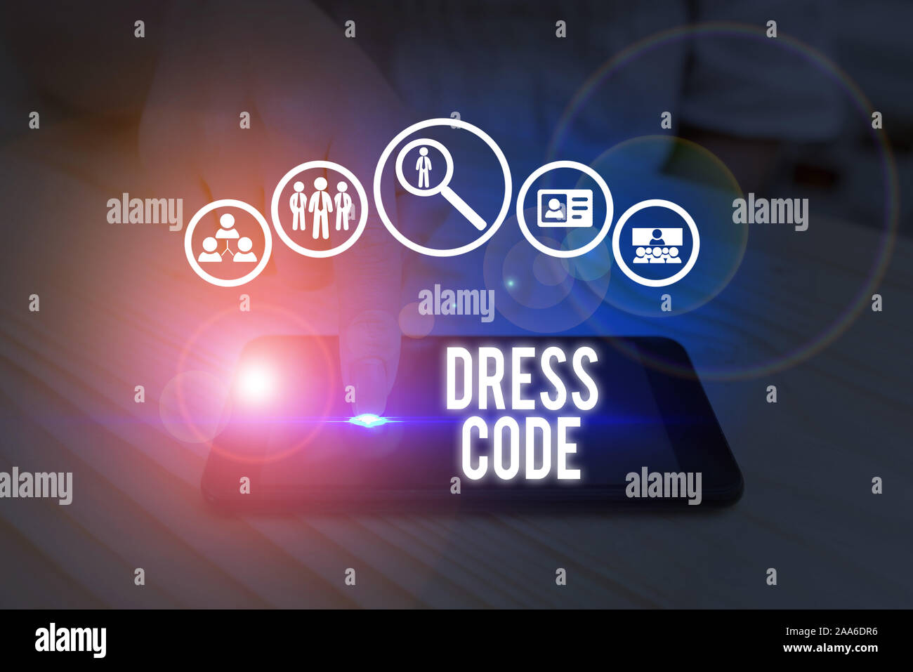 Writing note showing Dress Code. Business concept for an accepted way ...