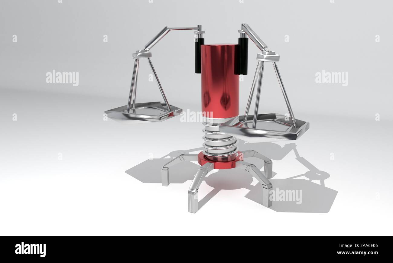 Robotic scales model, 3d render Stock Photo - Alamy