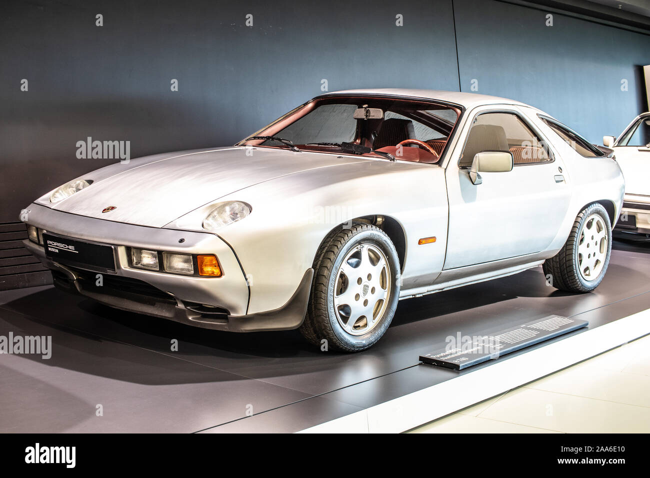 Collection of Porsche cars on display at Porsche Museum in Stuttgart ...
