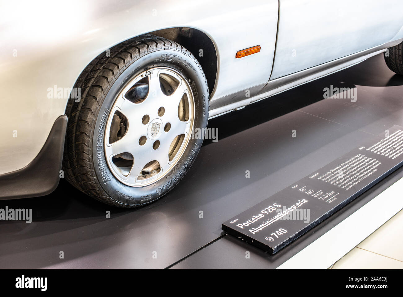 Collection of Porsche cars on display at Porsche Museum in Stuttgart ...