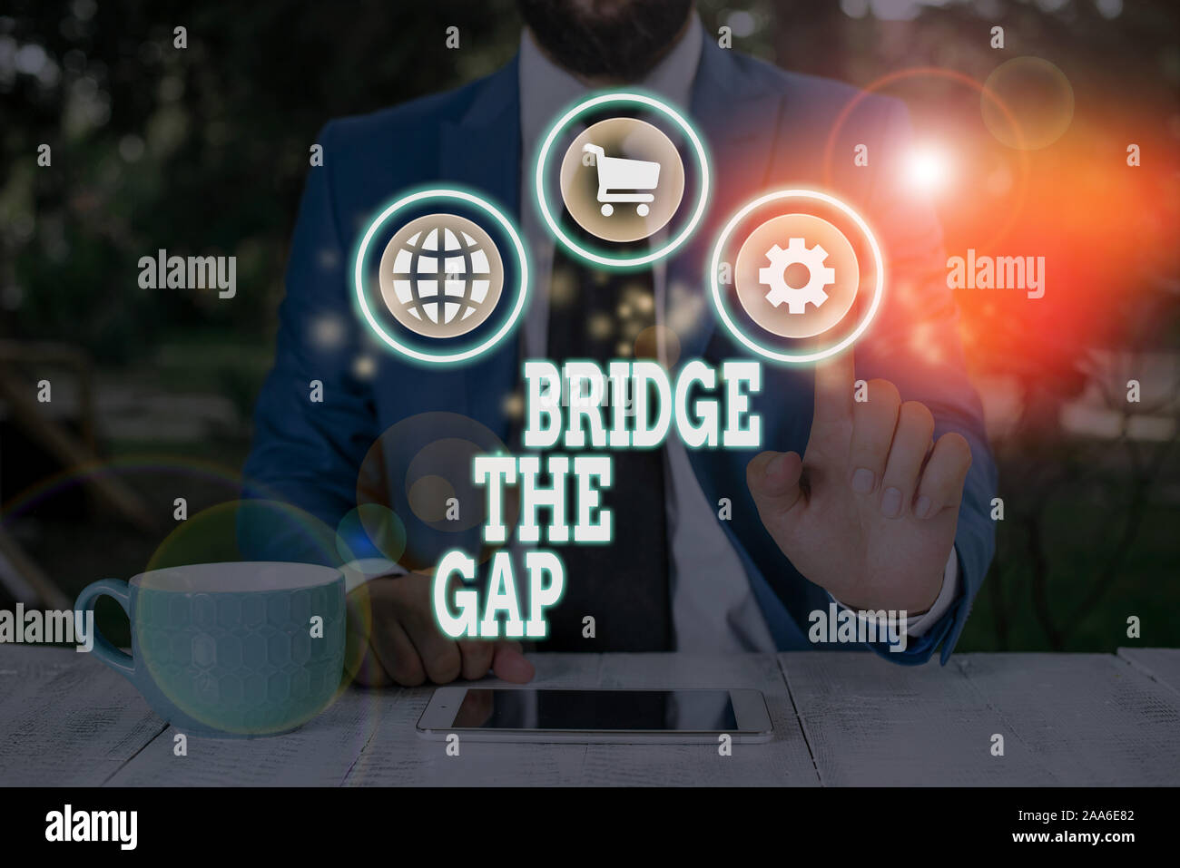 Handwriting text writing Bridge The Gap. Conceptual photo Overcome the ...