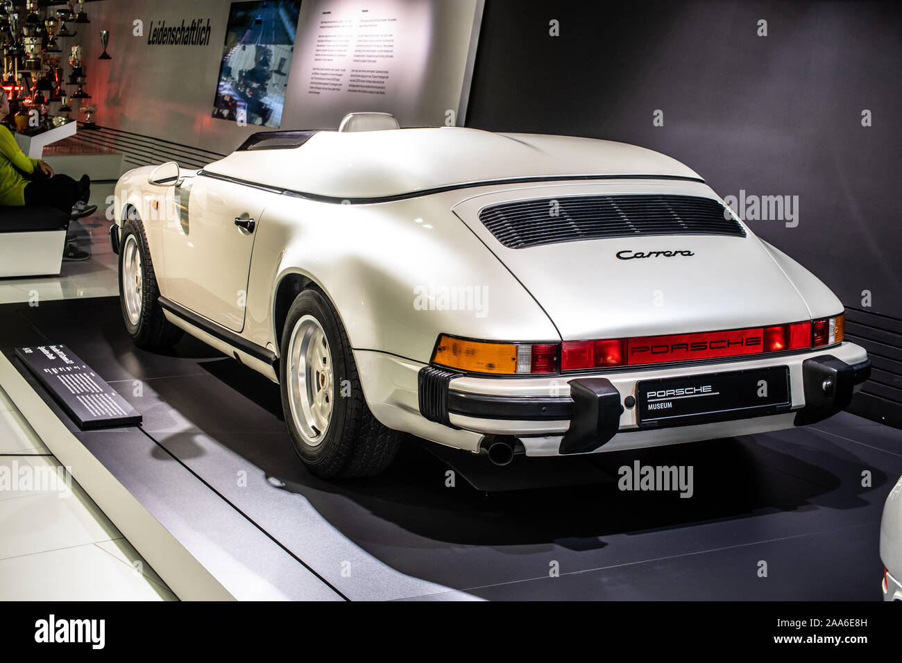 Collection of Porsche cars on display at Porsche Museum in Stuttgart ...