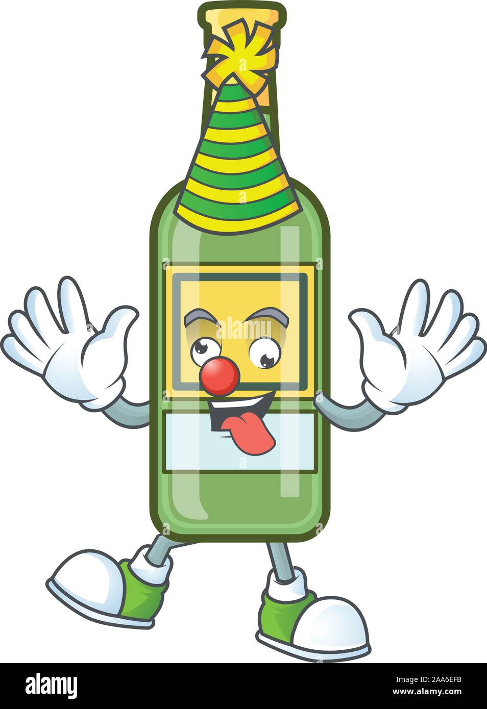 Cartoon sweet whiskey with character mascot clown Stock Vector Image ...