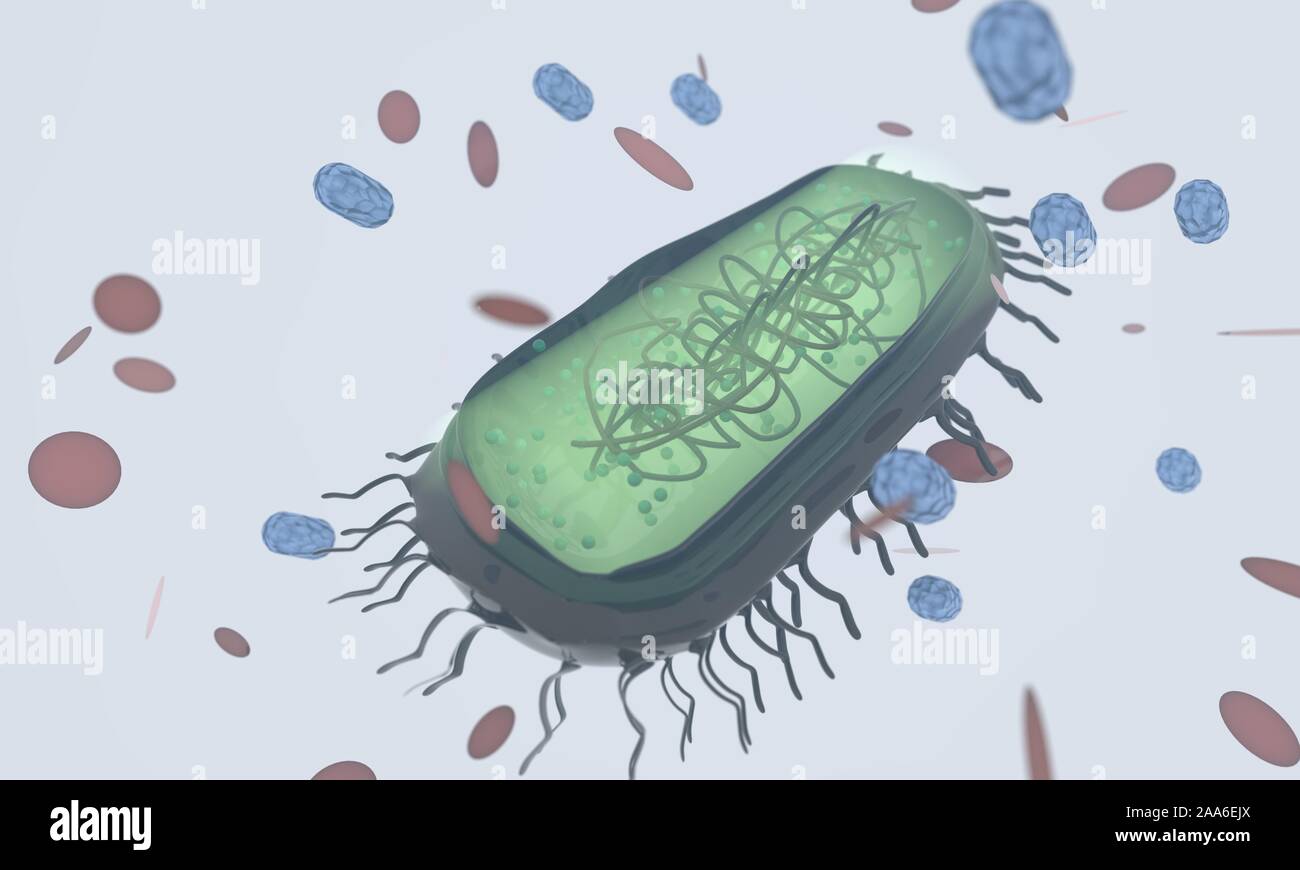 Bacterial structure of background, 3d render Stock Photo - Alamy