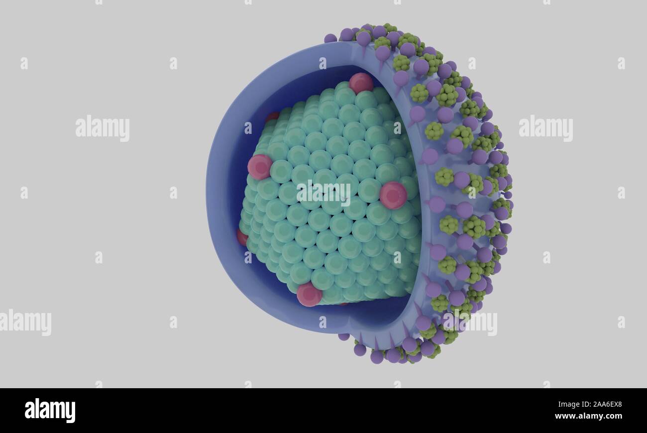 Protein shell virus, 3d render Stock Photo - Alamy