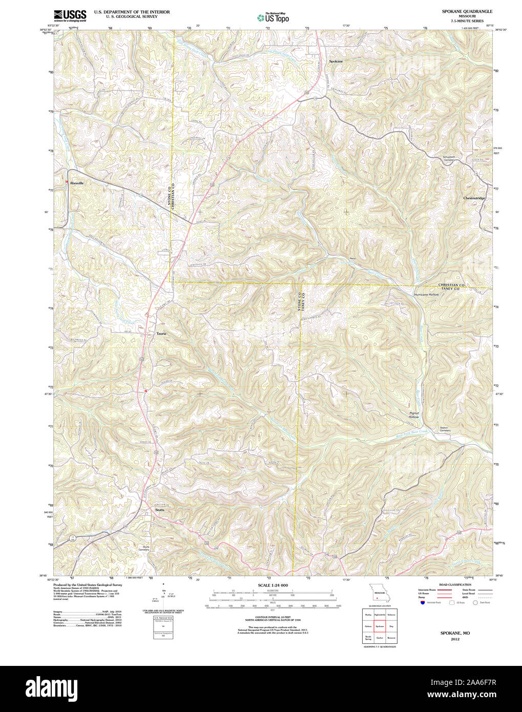 Map of spokane Cut Out Stock Images & Pictures - Alamy