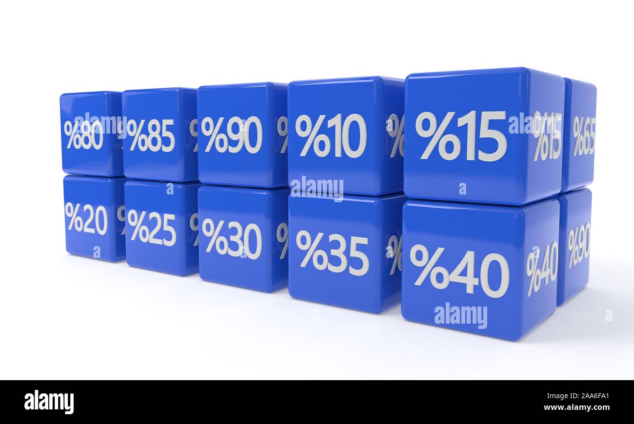 Discount cubes background, 3d render Stock Photo - Alamy