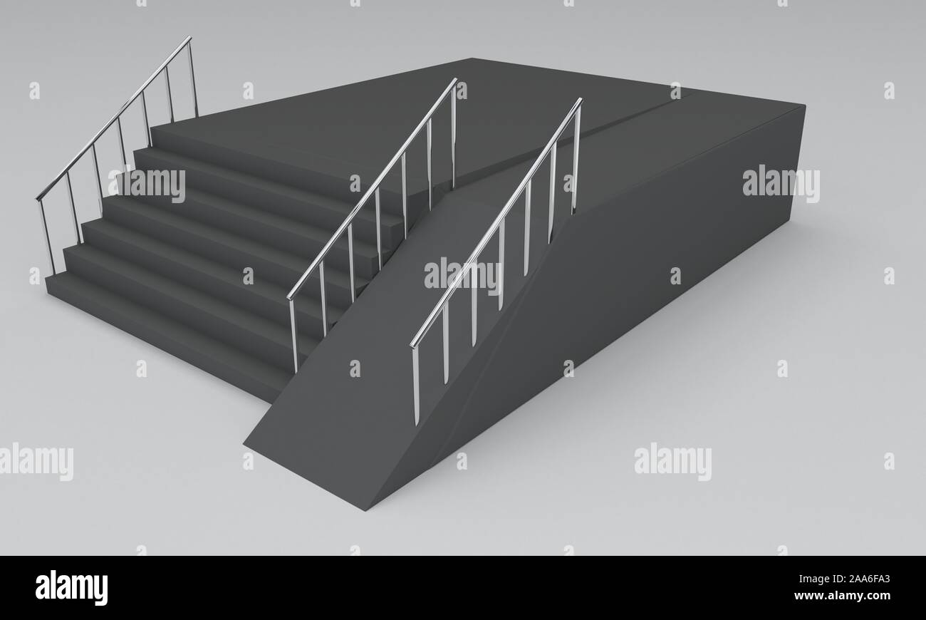 Disabled ladder concept, 3d rendering Stock Photo - Alamy