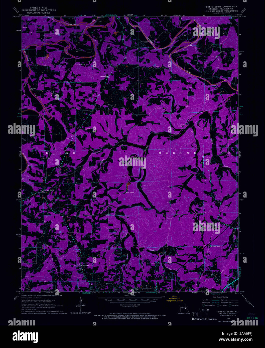 Map of bluff missouri hi-res stock photography and images - Alamy