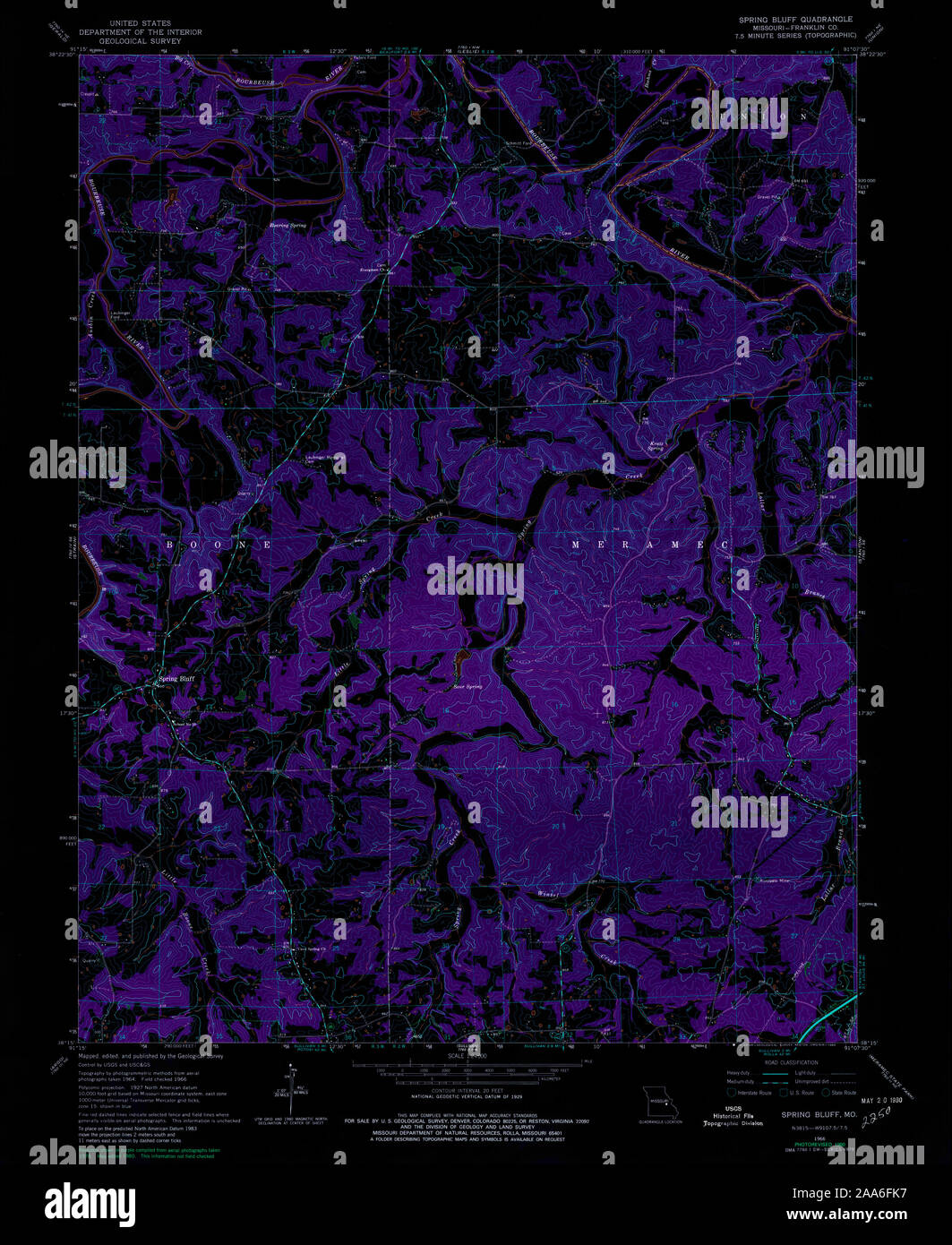 Map of bluff missouri hi-res stock photography and images - Alamy