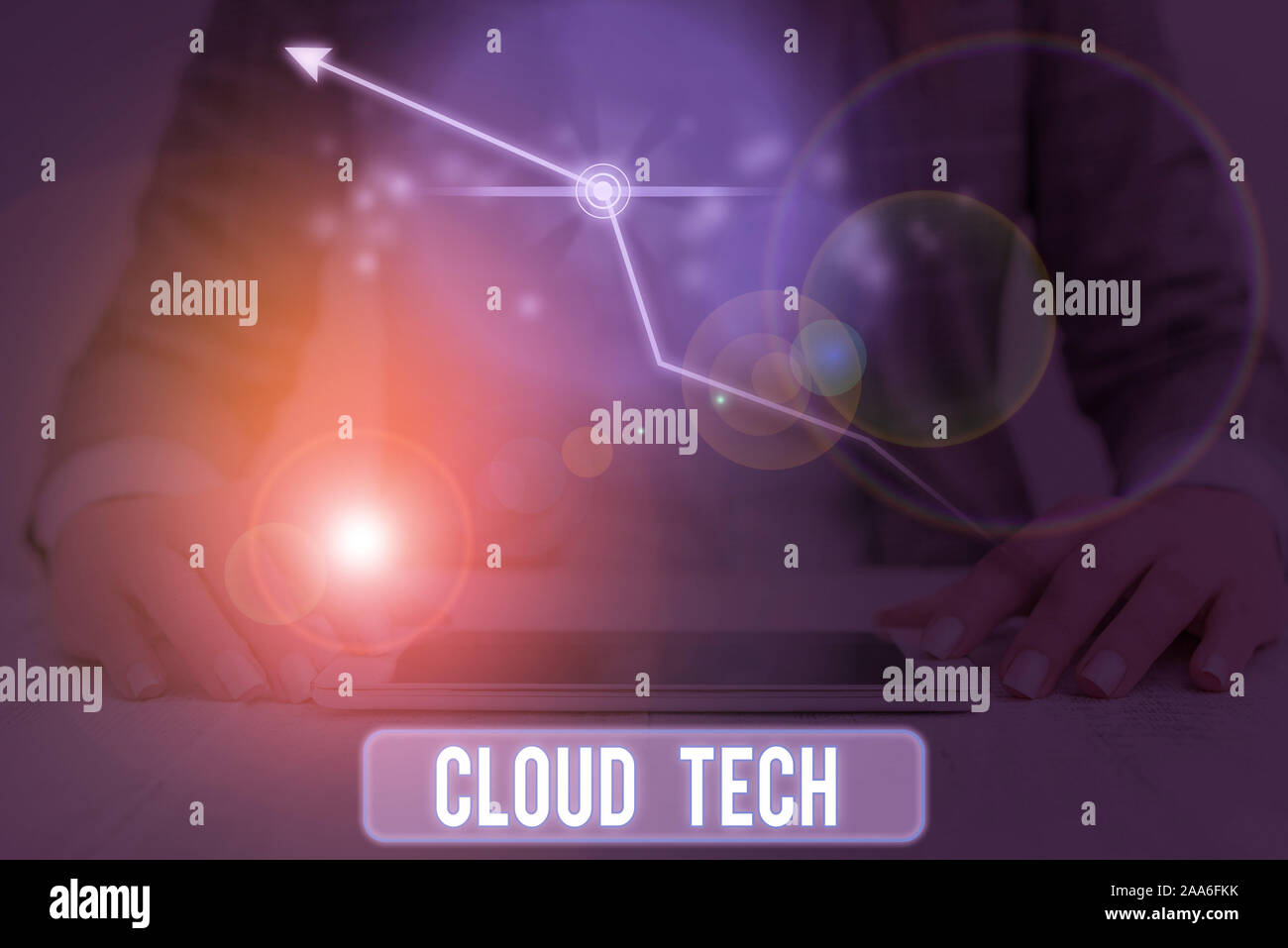 Conceptual hand writing showing Cloud Tech. Concept meaning storing and accessing data and ...