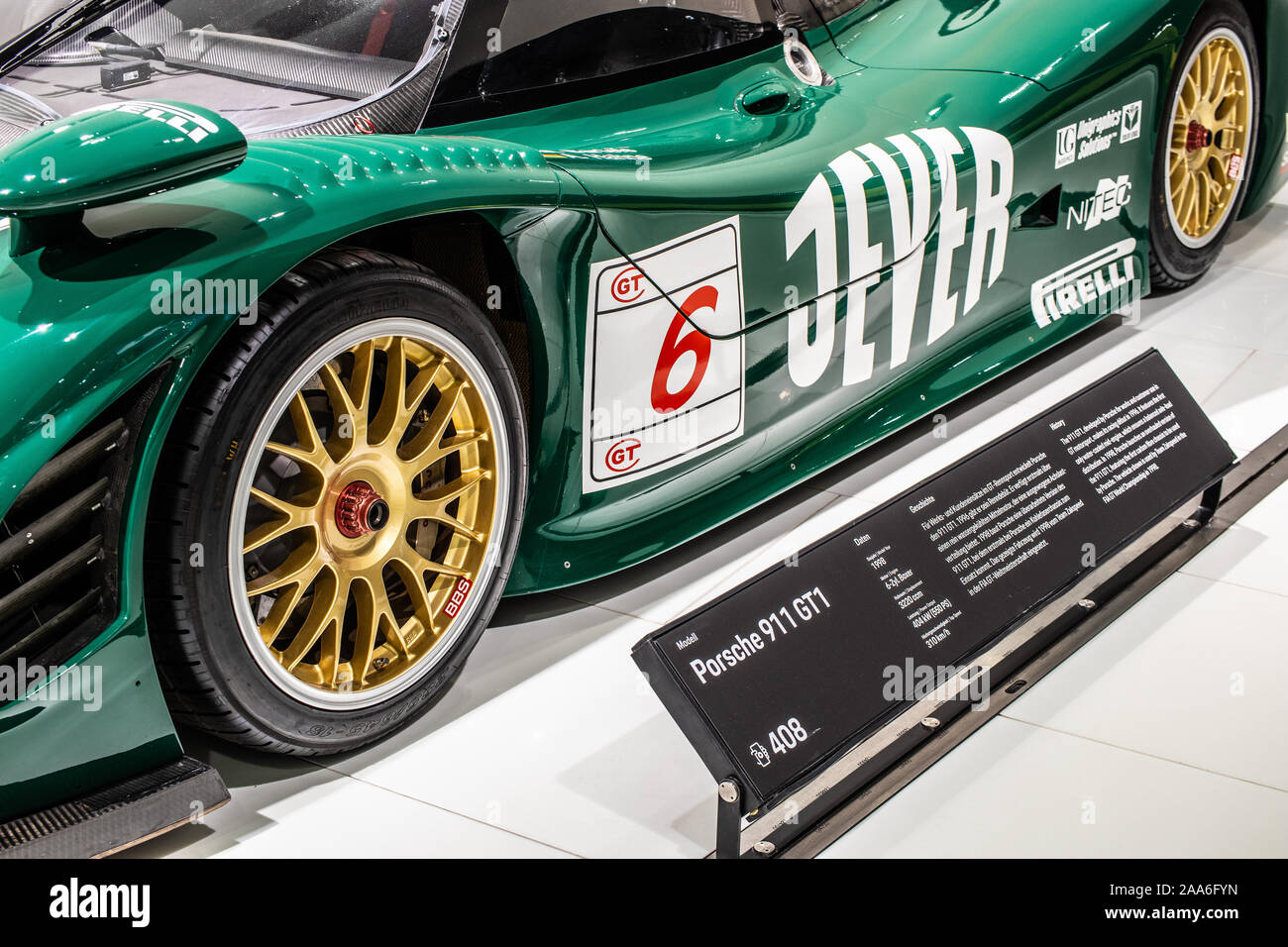 Stuttgart, Germany, Sep 2019 Porsche 911 GT1 1998 at Stuttgart Porsche ...