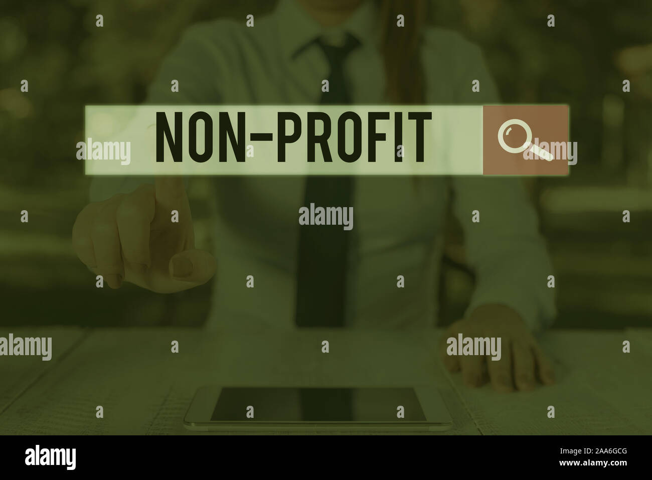 Writing note showing Non Profit. Business concept for type of ...