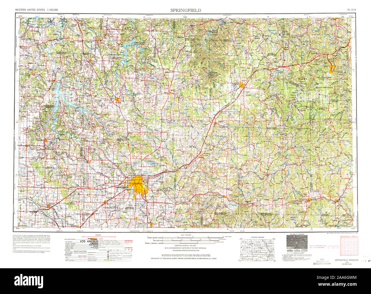 Springfield missouri map Cut Out Stock Images & Pictures - Alamy