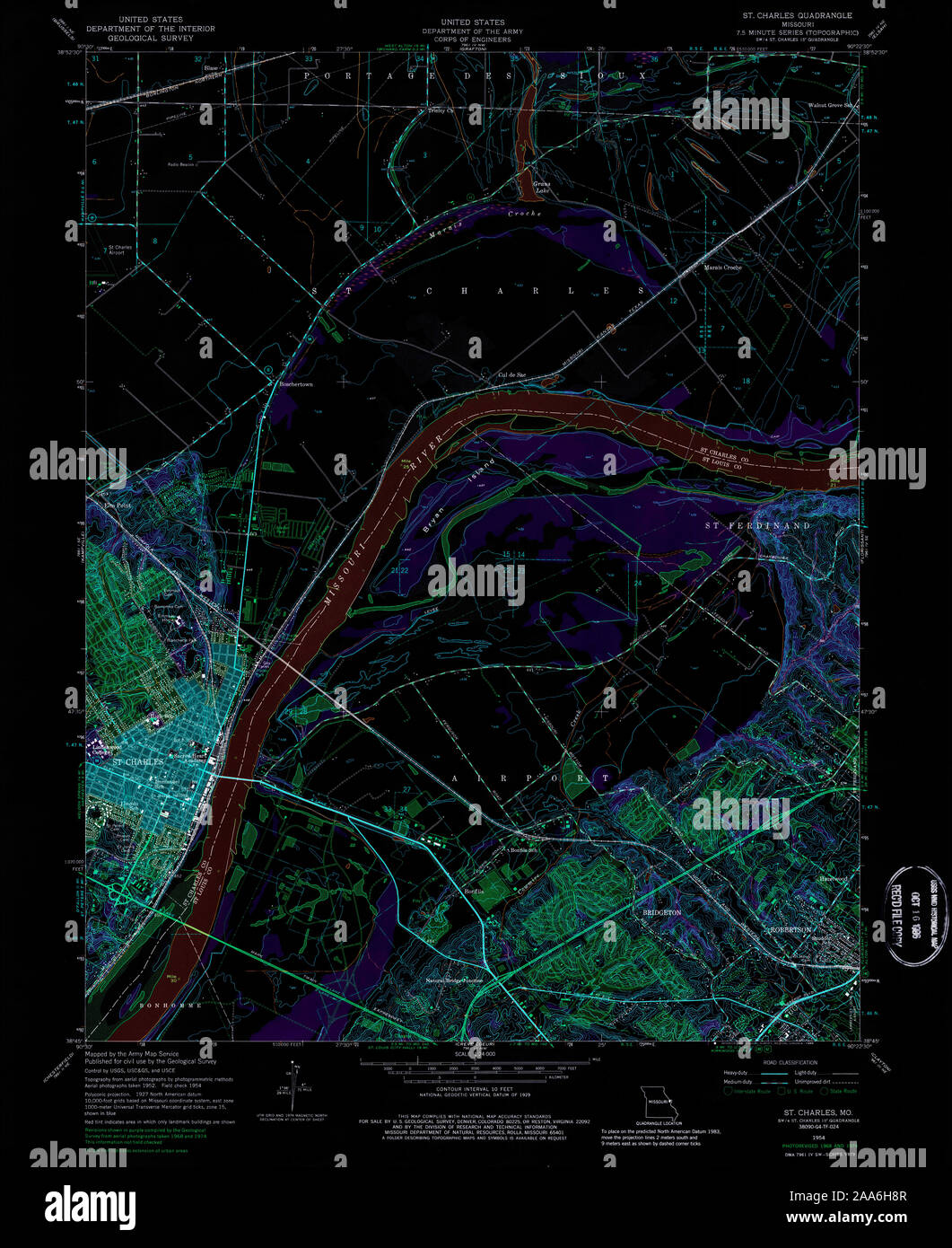 Map of st charles missouri hi-res stock photography and images - Alamy