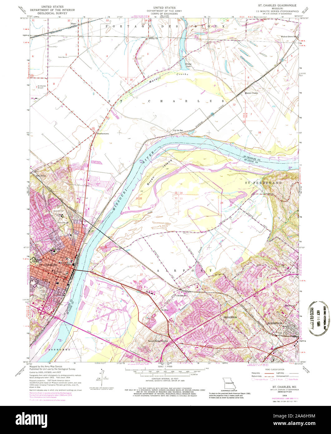 Map of st charles missouri hi-res stock photography and images - Alamy