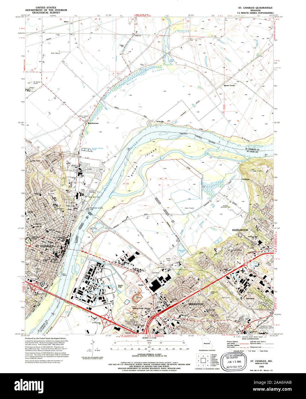 Map of st charles missouri hi-res stock photography and images - Alamy
