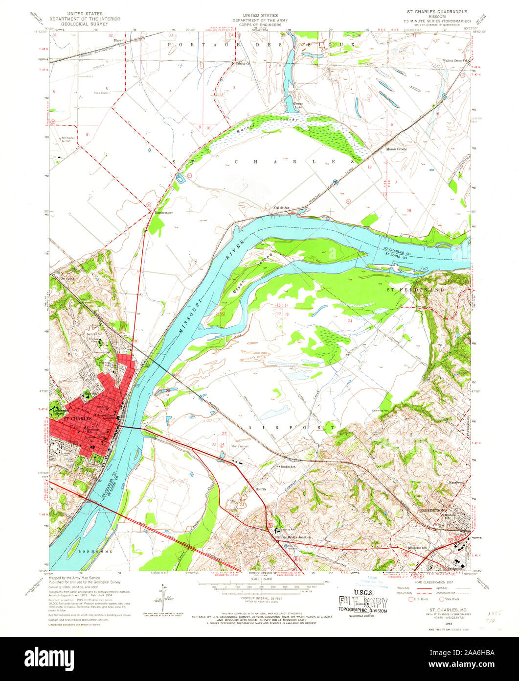 Map of st charles missouri hi-res stock photography and images - Alamy