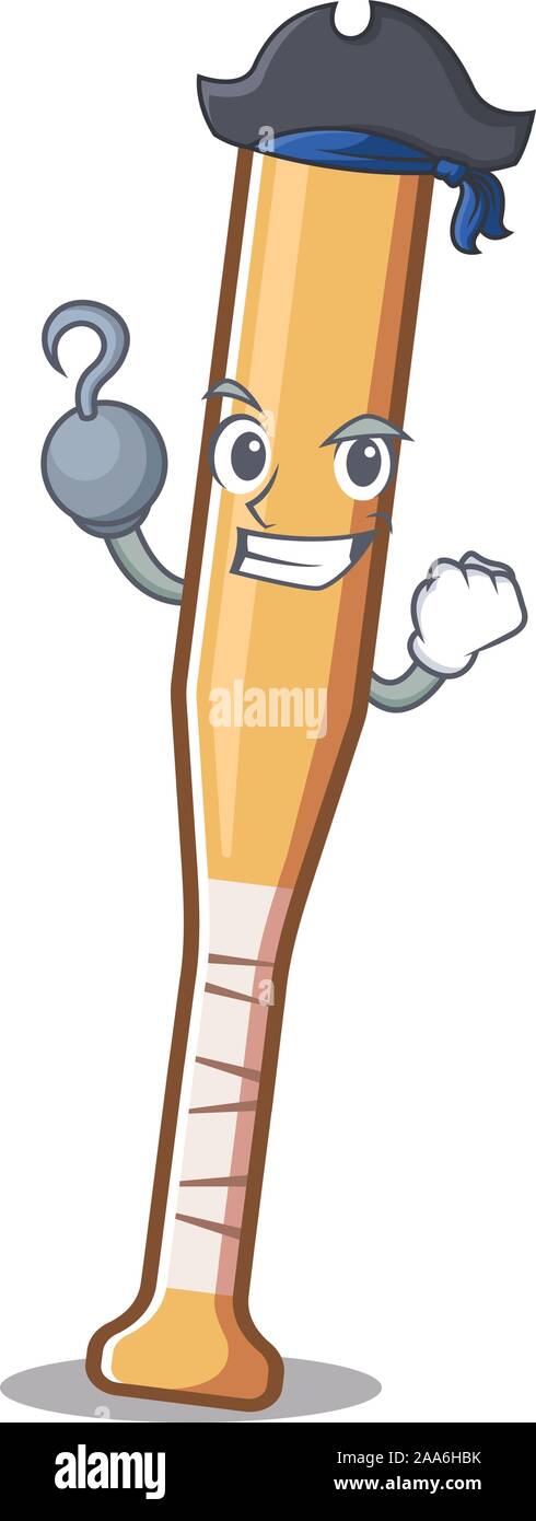 Mascot baseball bat with in pirate cartoon Stock Vector Image & Art - Alamy