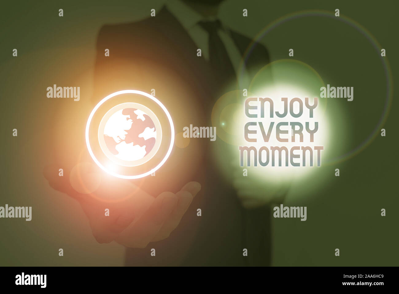 Text sign showing Enjoy Every Moment. Business photo text being pleased ...