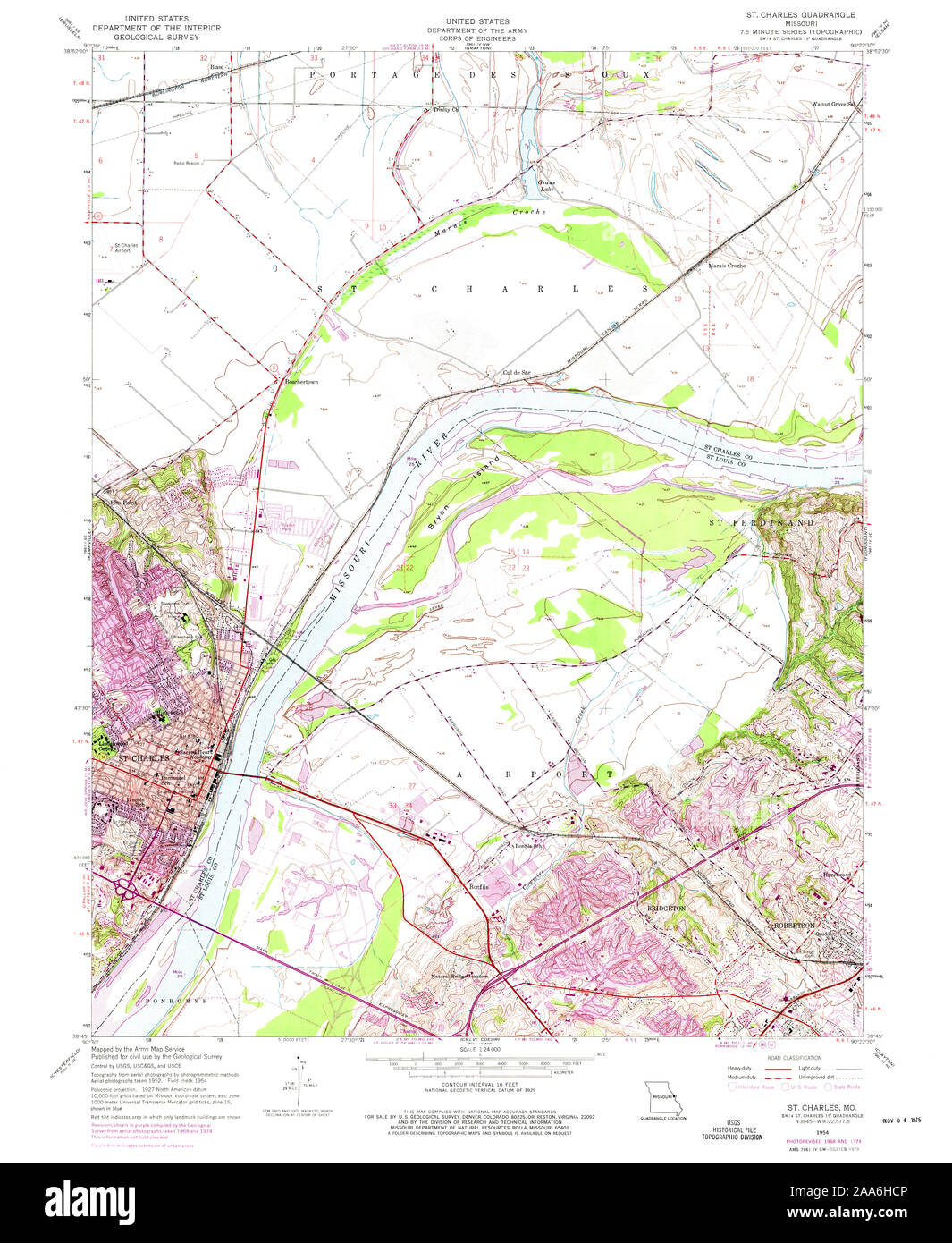 Map of st charles missouri hi-res stock photography and images - Alamy
