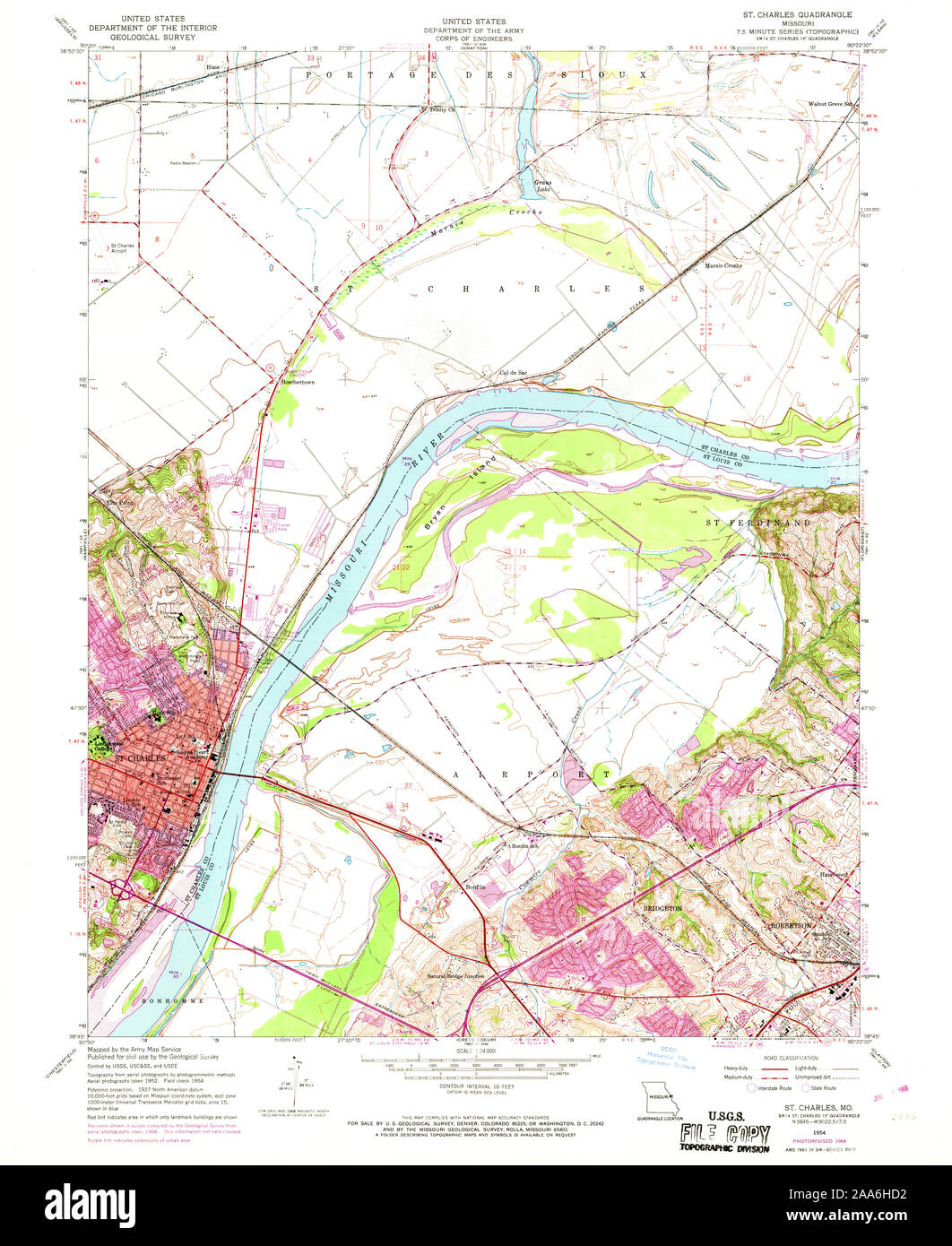 Map of st charles missouri hi-res stock photography and images - Alamy