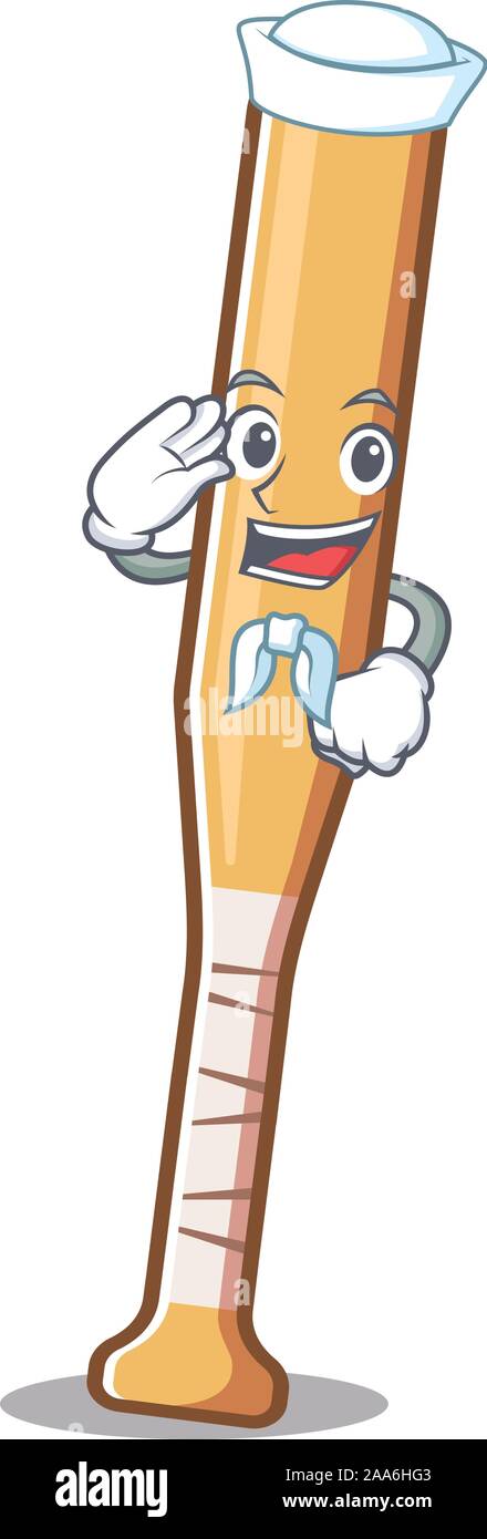 Mascot baseball bat with in sailor cartoon Stock Vector Image & Art - Alamy