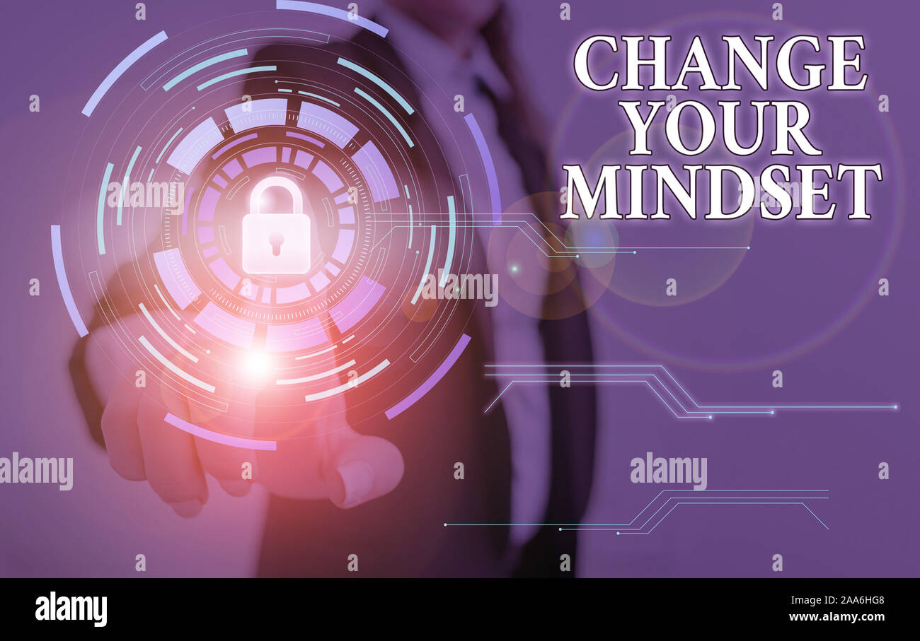 Word writing text Change Your Mindset. Business photo showcasing ...